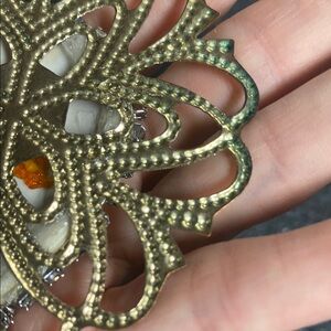 Jewelry | Vintage Ceramic Face Pendent With Rhinestones | Poshmark